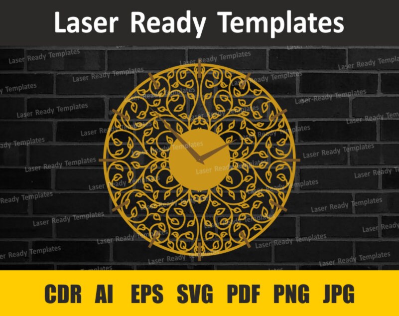 Reloj Vector Laser Cut File Ai /DXF/CDR - Etsy México