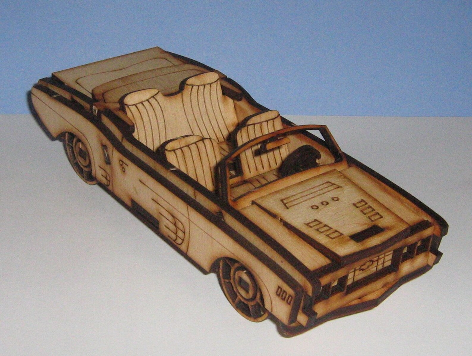 Laser Cut Convertible Car 3D Template. Laser Cut Files SVG DXF CDR ...