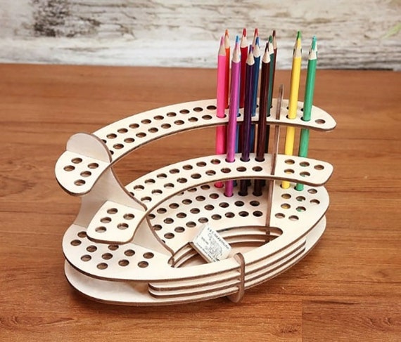 Laser Cut Wood Pencil Holder Pen Stand Pencil Storage - Etsy