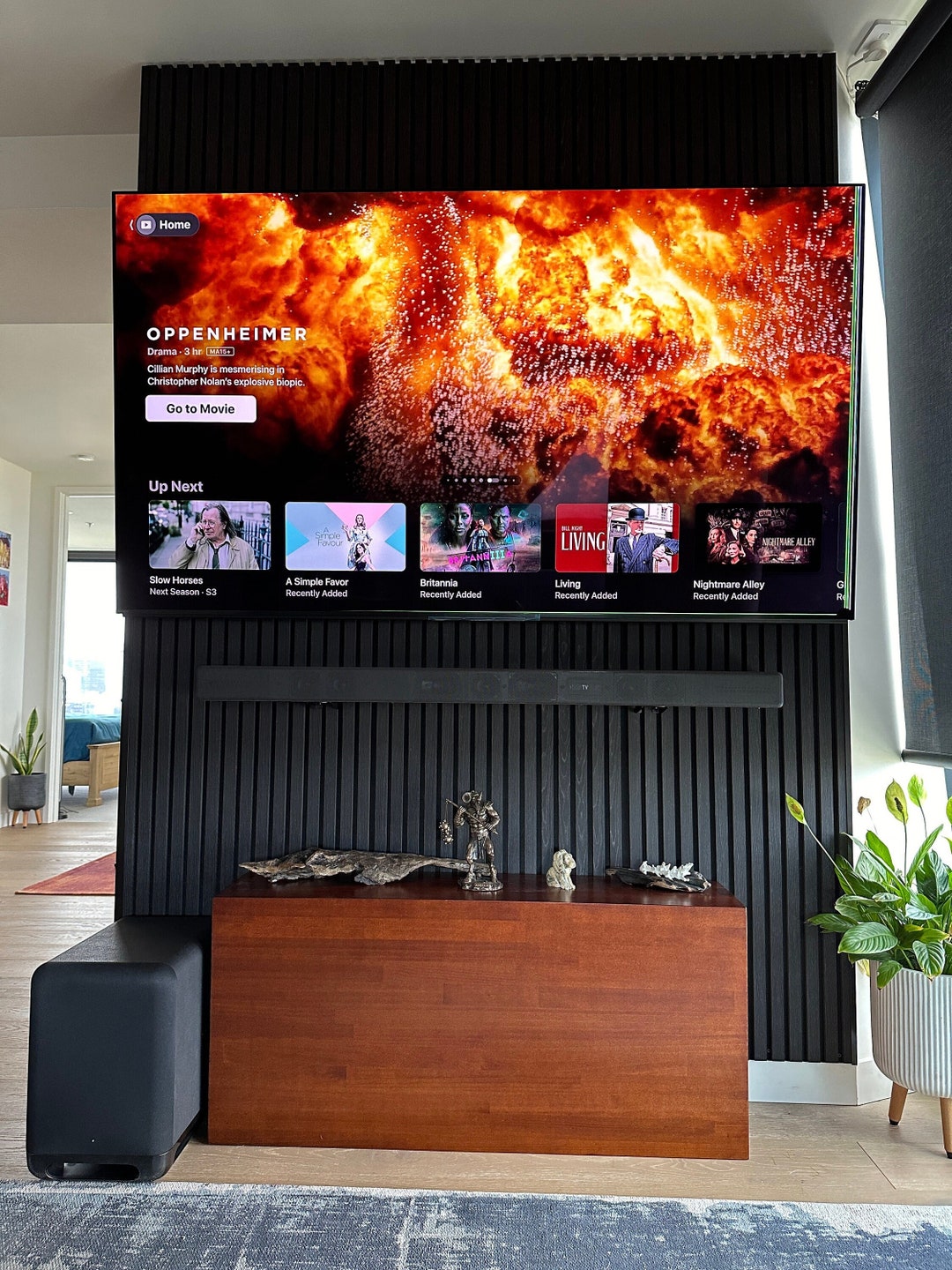 Custom TV Console Unit TV Entertainment Table TV Wooden Wire-free ...