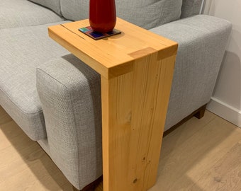 Side Table for Couch Arm Table for Sofa Arm Chair Arm Rest Table functional tray table chaise house warming gift table wood couch table Etsy