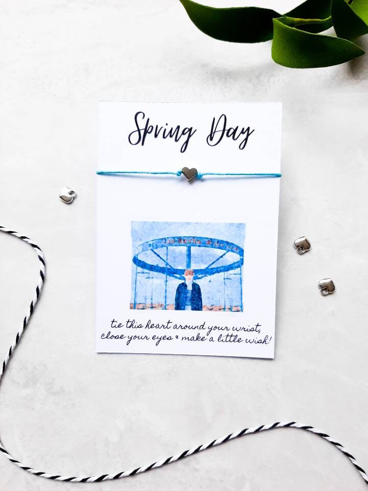 BTS Wish Bracelet BTS Spring Day Charm Bracelet KPOP | Etsy