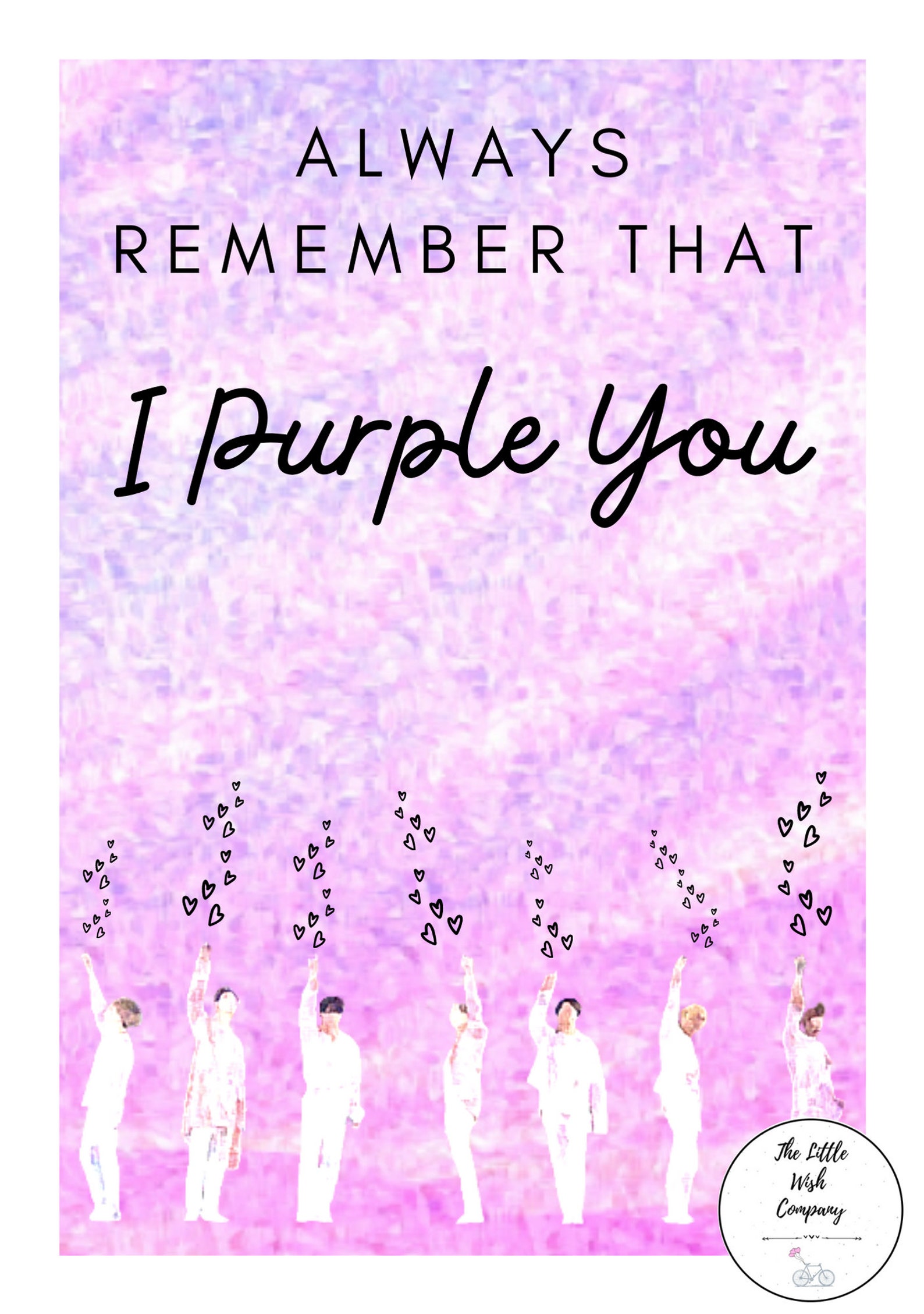 BTS I Purple You Wall Print BTS Wall Art BTS Artwork Bts - Etsy