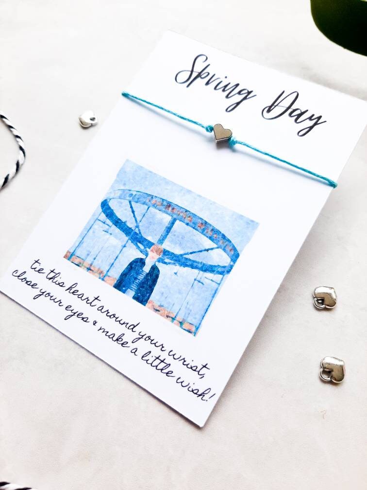 BTS Wish Bracelet BTS Spring Day Charm Bracelet KPOP | Etsy
