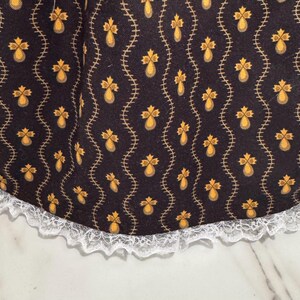 Black Print Colonial Gown With Cameo Jewel and Pinner Cap for 18 Doll ...