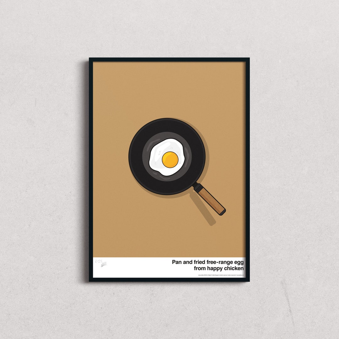 Image Fried Egg, Pop Art Print, Food Art, Poster Comic Style ...
