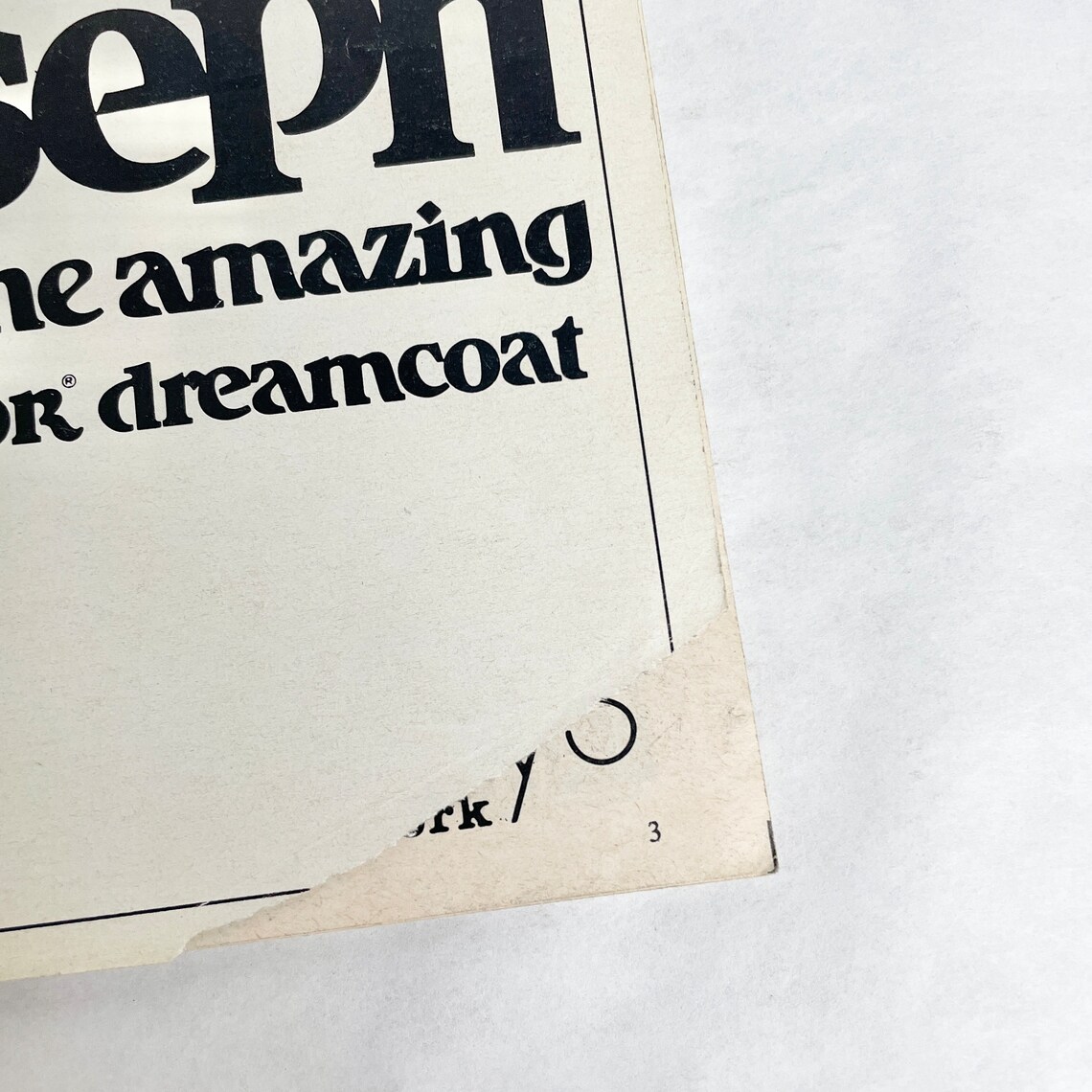 Joseph and the Amazing Technicolor Dreamcoat Vintage Playbill 1982 ...