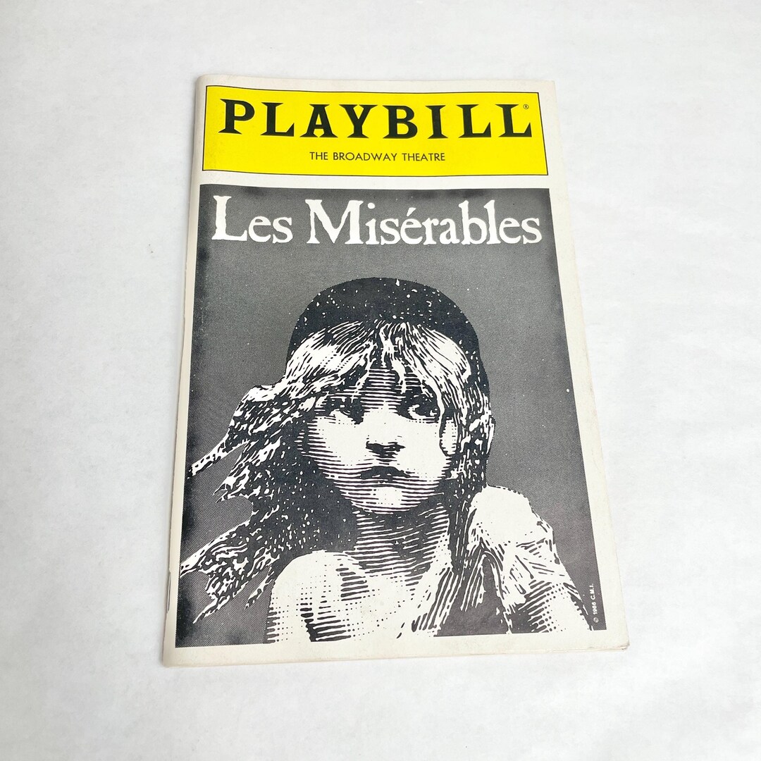Les Miserables 1987 Vintage Playbill the Broadway Theatre Colm ...