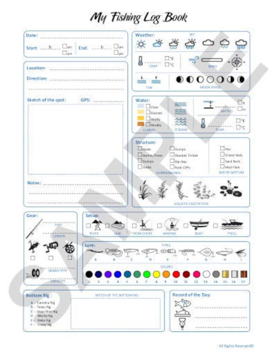 Awesome Fishing Log Book, Visual and Practical Journal: Record Your ...