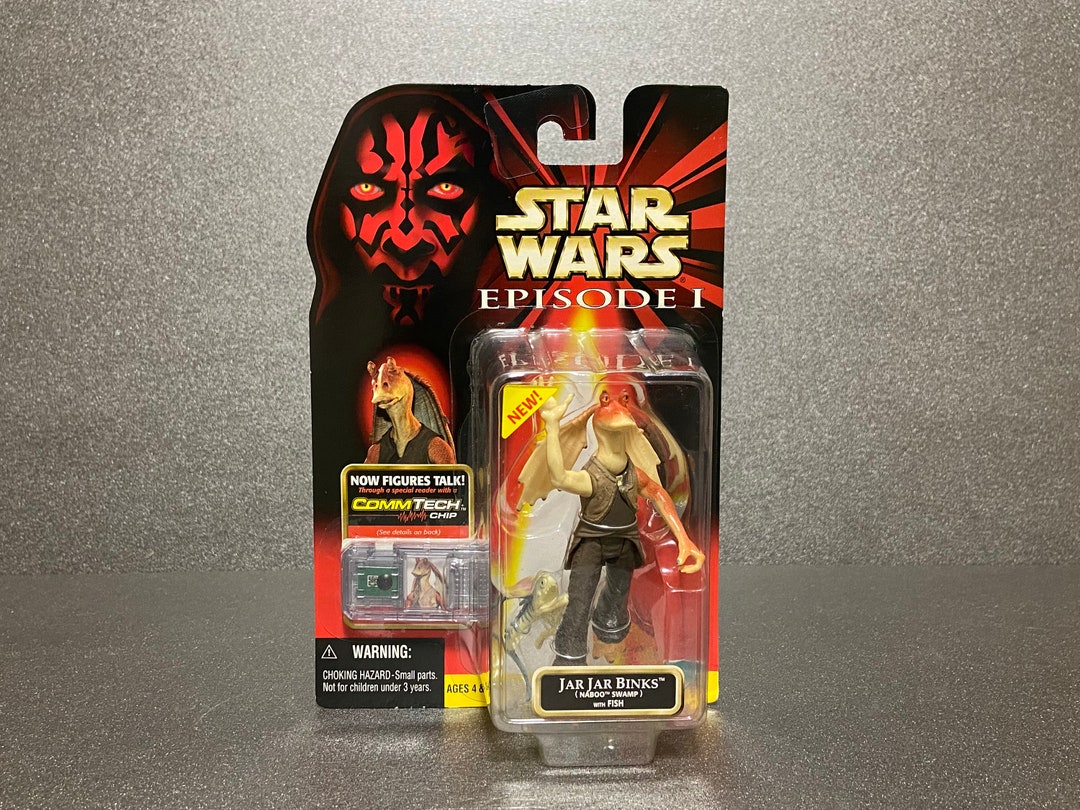 Star Wars Jar Jar Binks With Fish Naboo Action Figure Hasbro 1999 ...