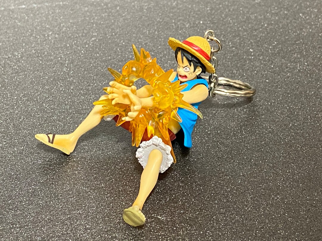 Monkey D. Luffy 'super Effect' Figure Key Chain One - Etsy