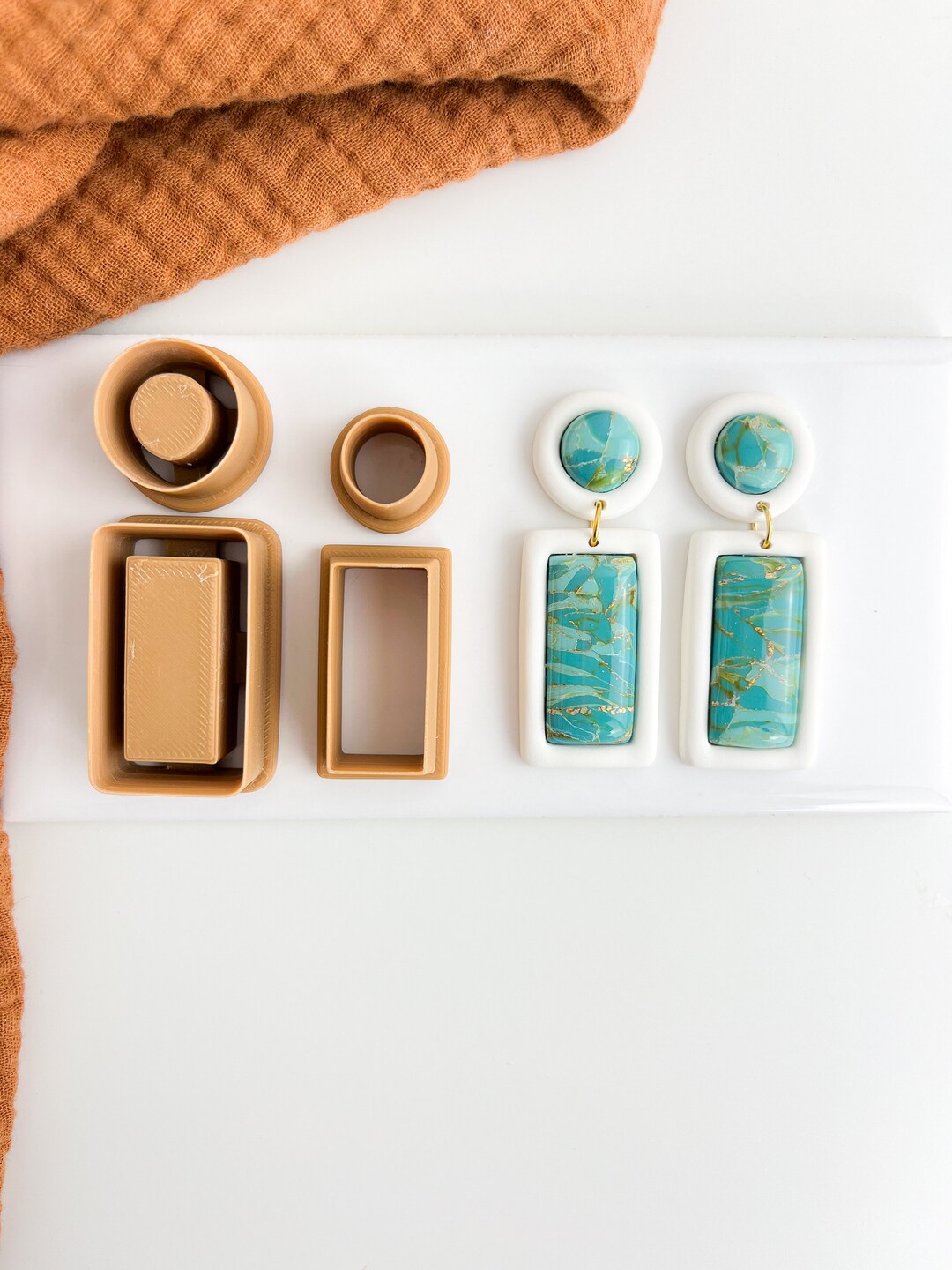 Florence Imprint & Cutout Gem Clay Cutter Embossed Organic Imprint ...