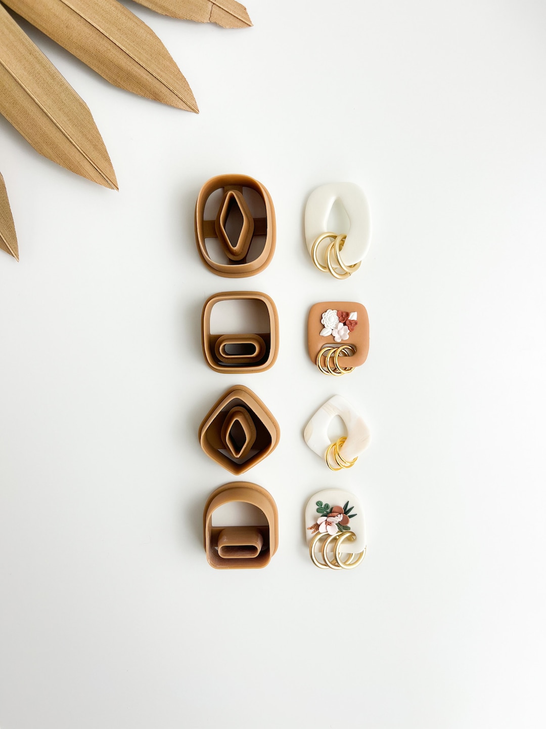 Abstract Jump Ring Clay Cutter Bundle, Popular Clay Cutters, Embossed ...