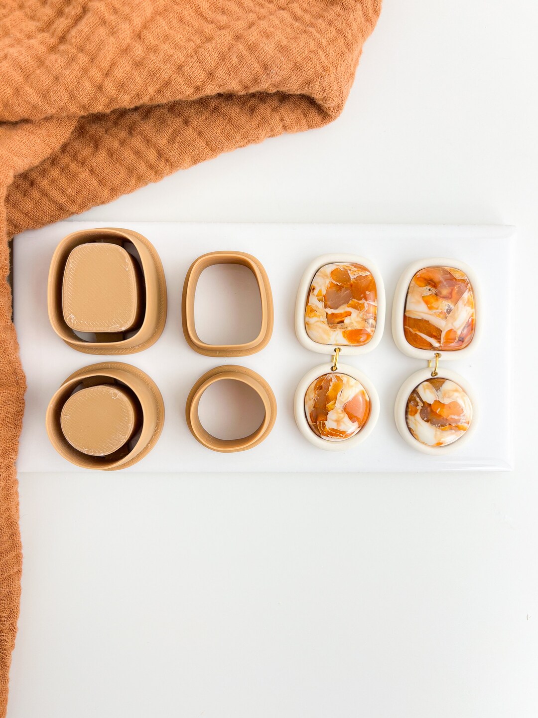 Cece Imprint & Cutout Gem Clay Cutter Embossed Organic Imprint Shape ...