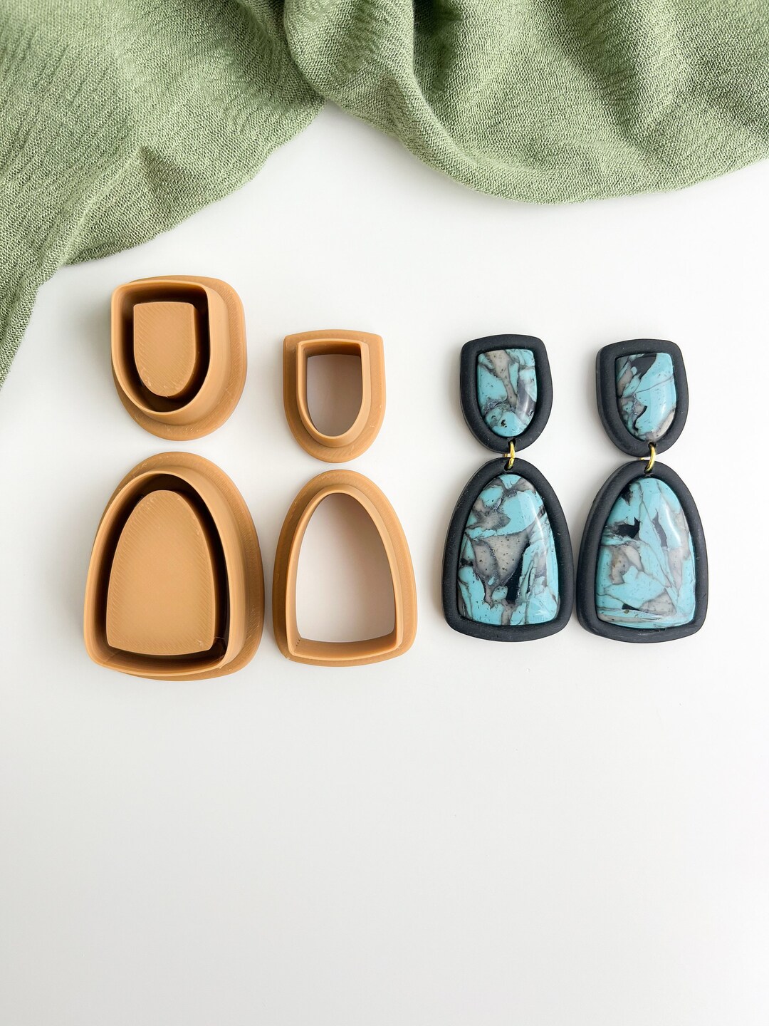 Piper Bezel & Gem Clay Cutter Embossed Organic Imprint Shape Clay ...