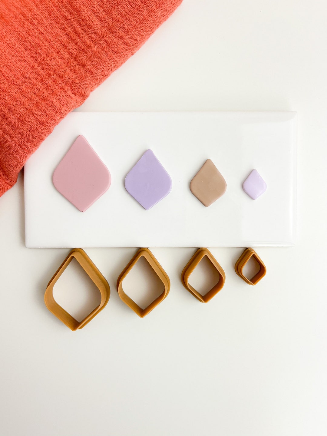 Bria, Organic Shape Clay Cutter, Polymer Clay Cutters, Earring Cutters ...