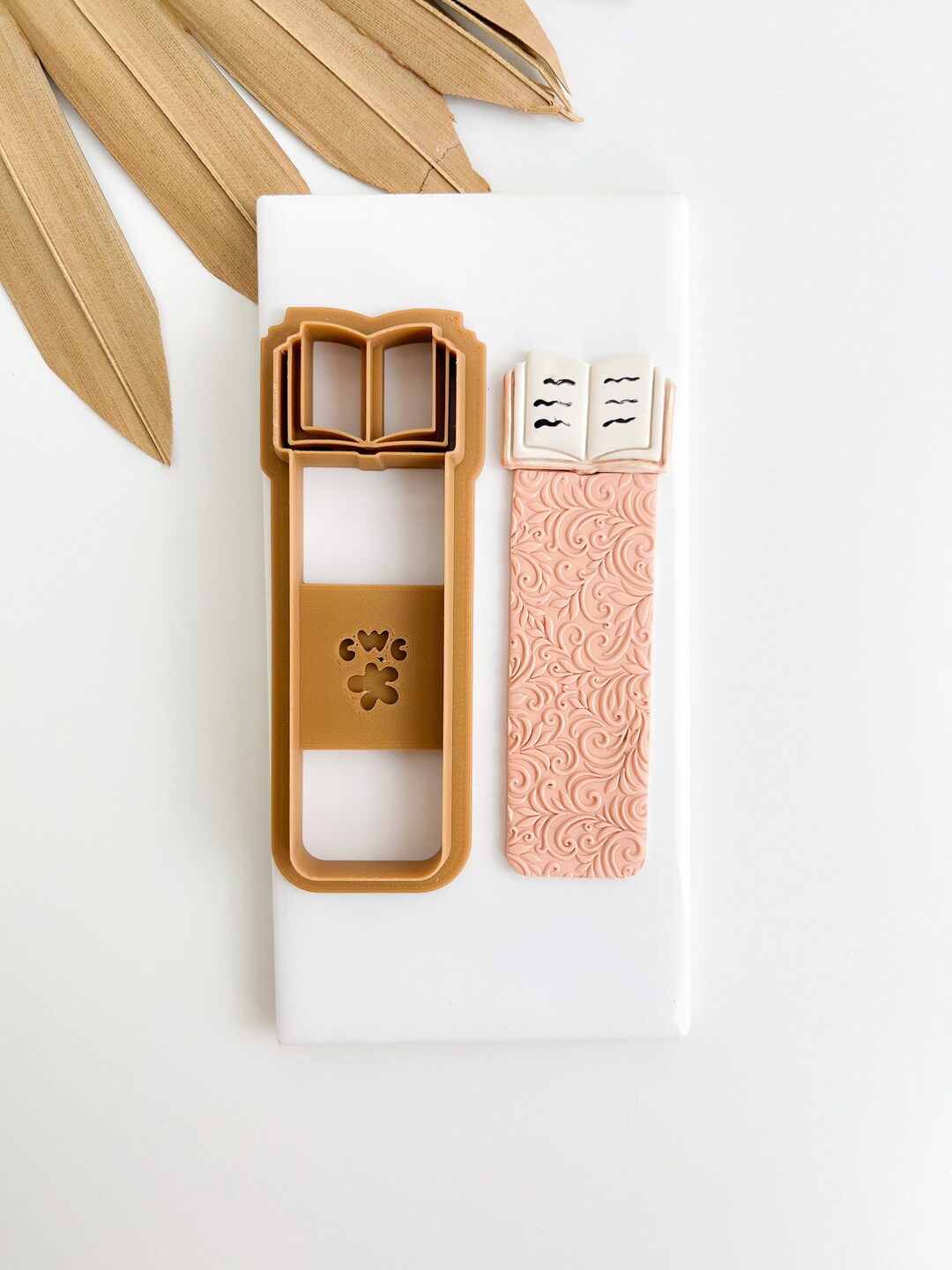 Open Book Bookmark Polymer Clay Bookmark Cutter Back to School Clay ...
