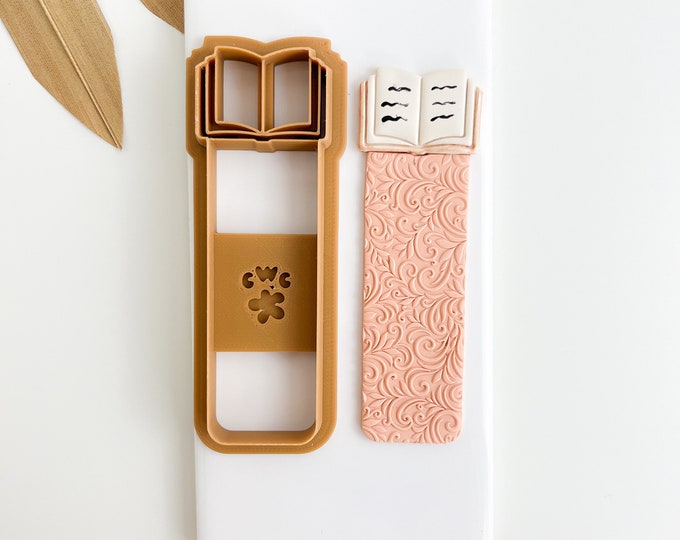 Open Book Bookmark Polymer Clay Bookmark Cutter Back to School Clay ...