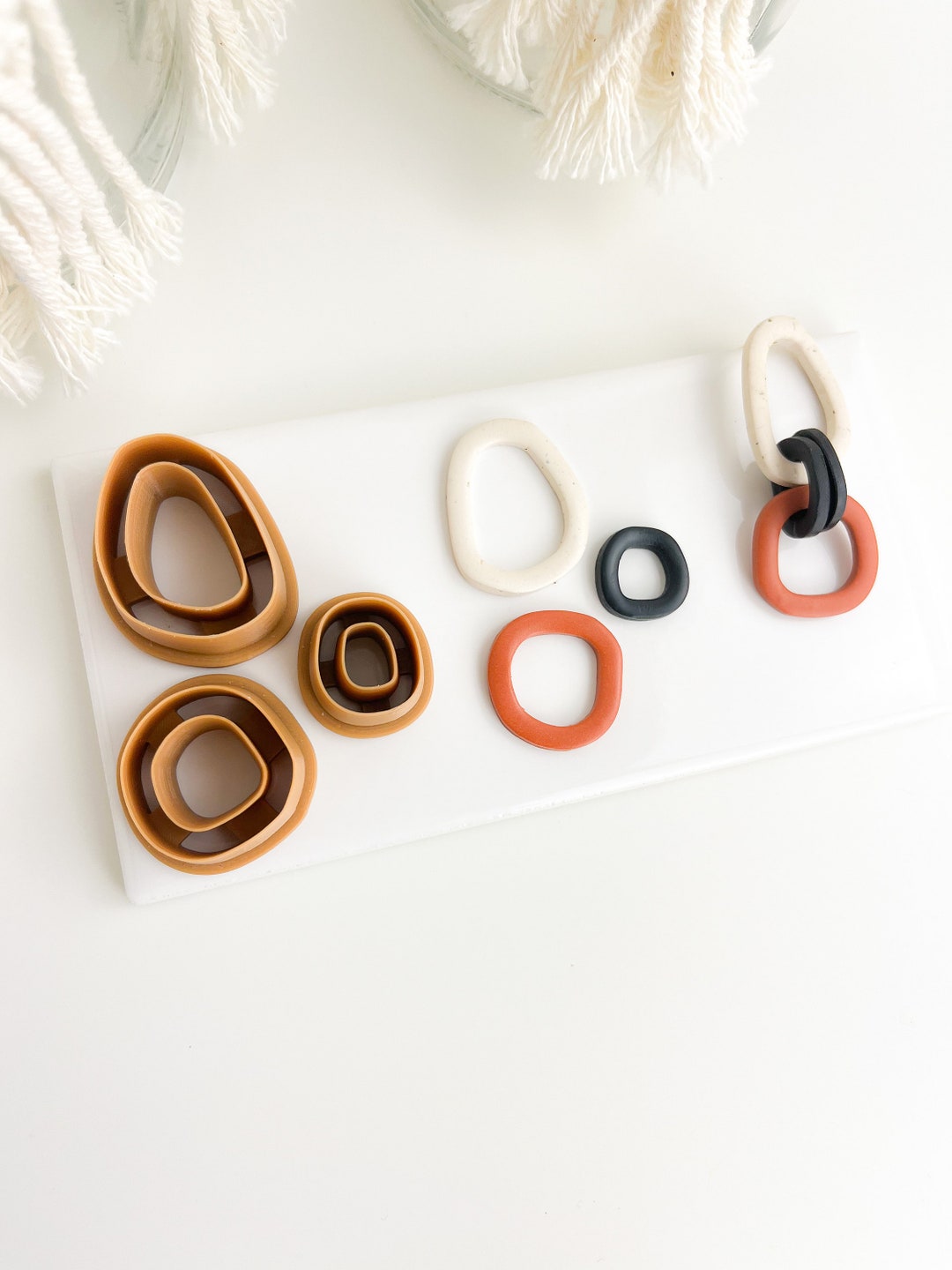 Esme Clay Link Set, Jump Ring Clay Cutter, Organic Shape Clay Cutter ...