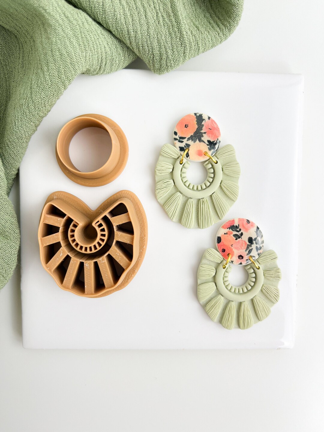 Beatrix Modern Unique Funky Bezel Clay Cutter Boho Polymer Clay Cutter ...
