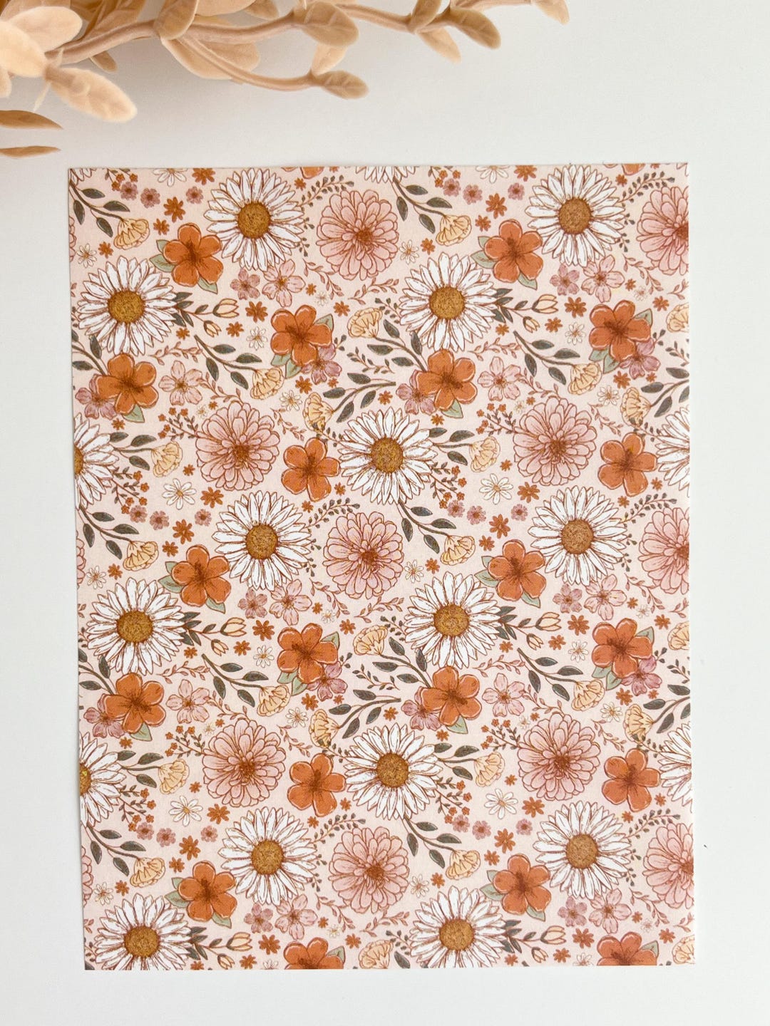 TP218 POLYMER CLAY TRANSFER Paper Floral Transfer Paper Clay Transfer ...