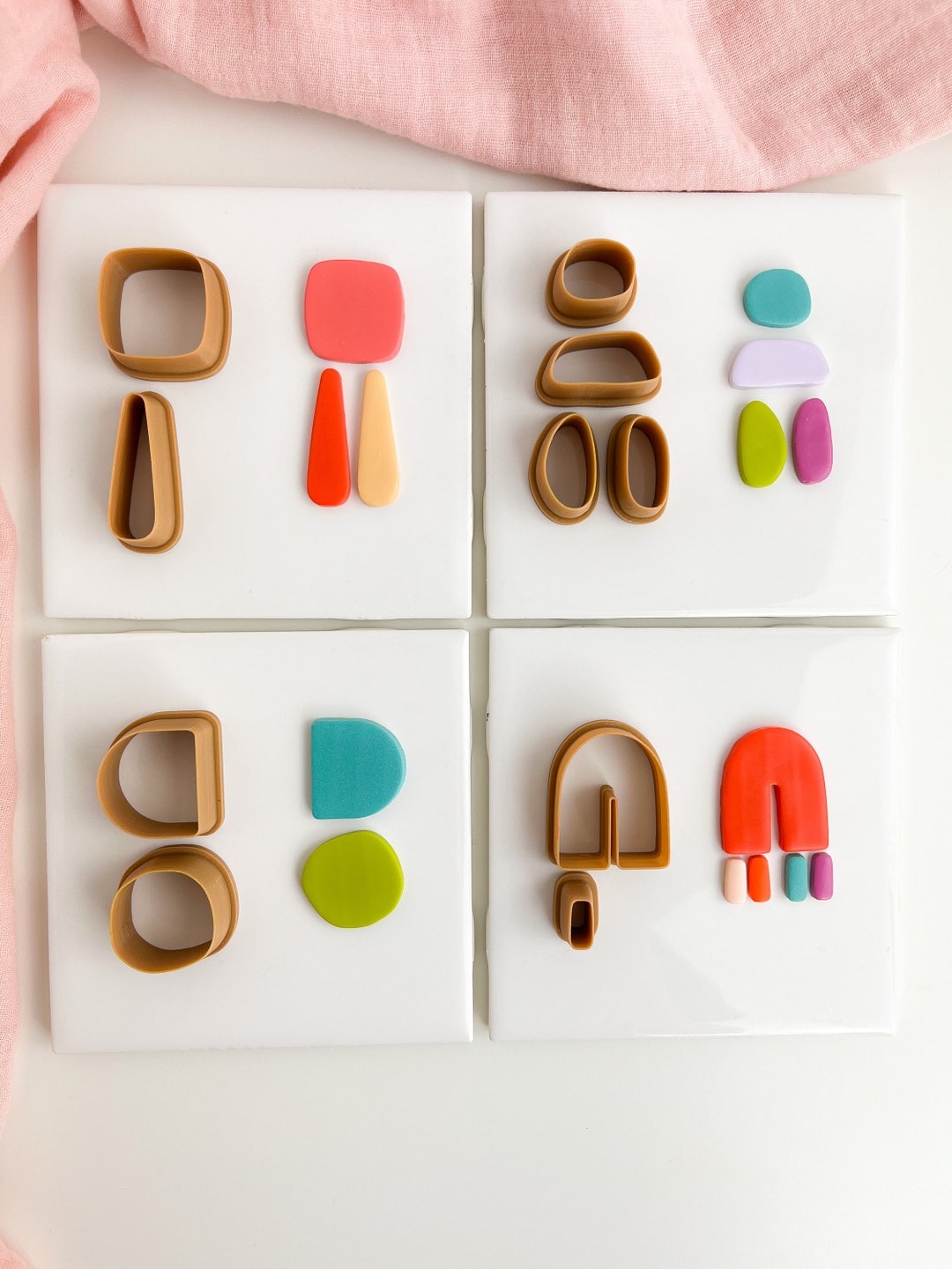 Abstract Organic Clay Cutter Bundle, Popular Clay Cutters, Organic ...