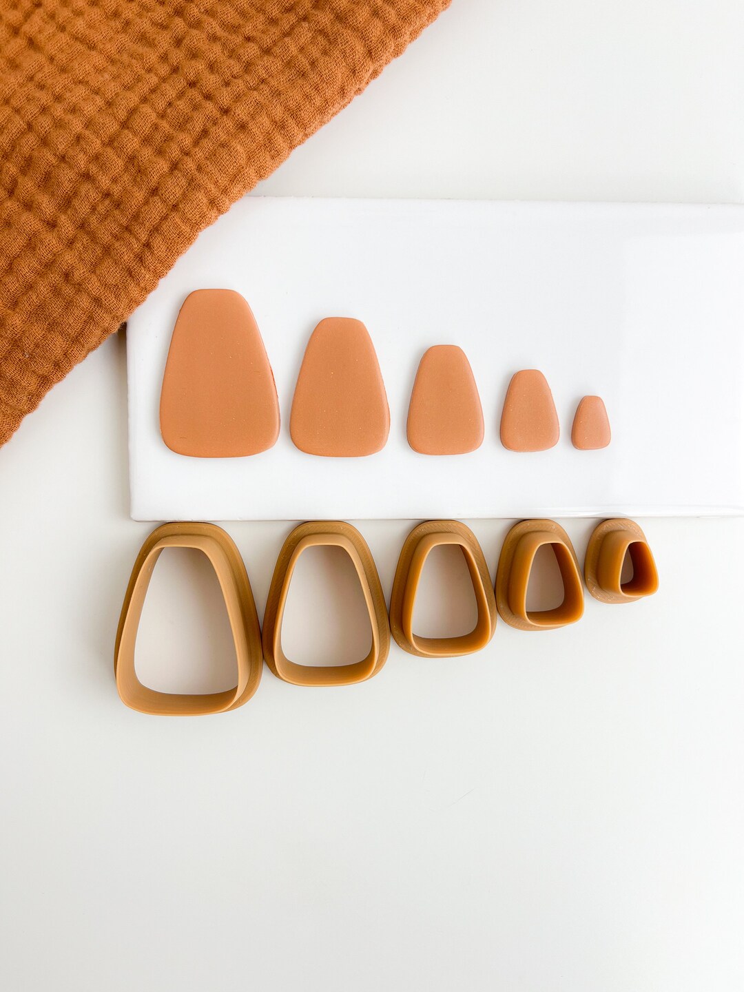 Trapezoid Basic Polymer Clay Shapes Set Elegant Organic Clay Cutter ...