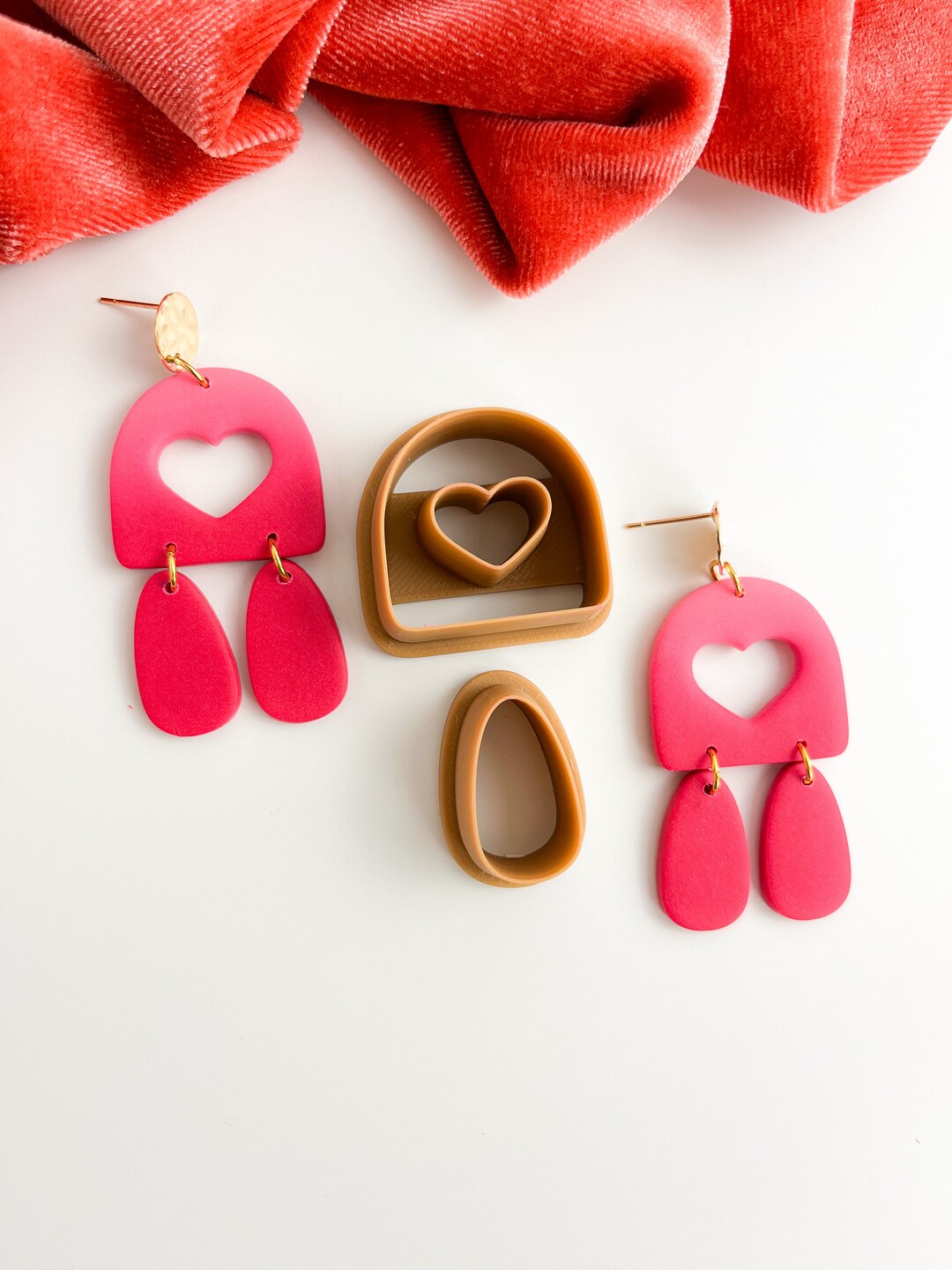 Heart Arch Drop Valentine's Day Cutter Heart Clay Cutter V-day Shapes ...