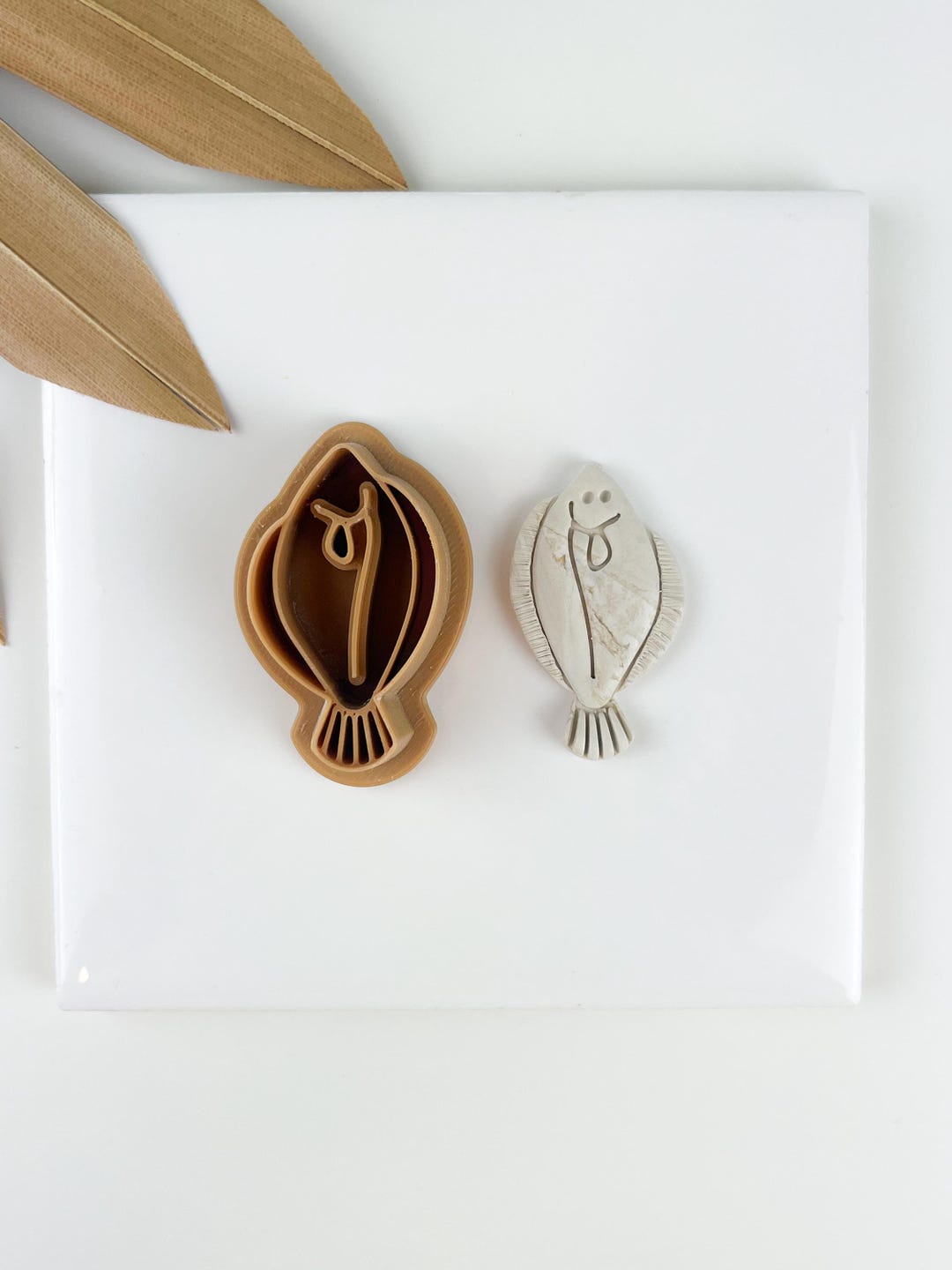 Flounder Fish Coastal Summer Beach Trending Polymer Clay Cutters Fun ...