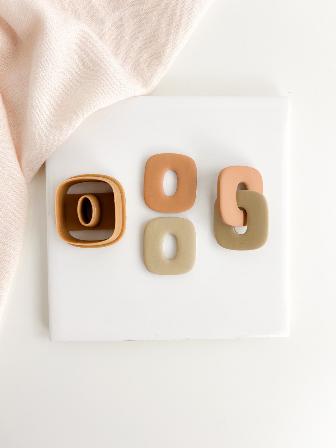 Square Link Clay Cutter Organic Stacker Shape Clay Cutter Polymer Clay ...