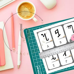 Printable Witch's Alphabet Flashcards | Set of 25 Cards | PDF Instant ...