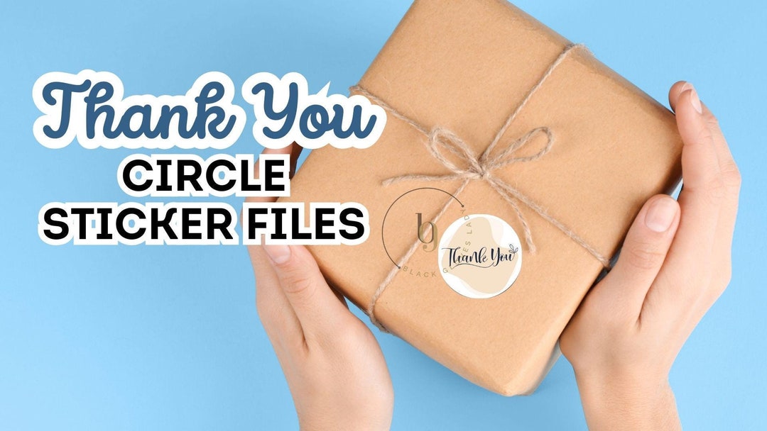 Thank You Circle Stickers 50 Styles Printable Digital Stickers 2x2 ...