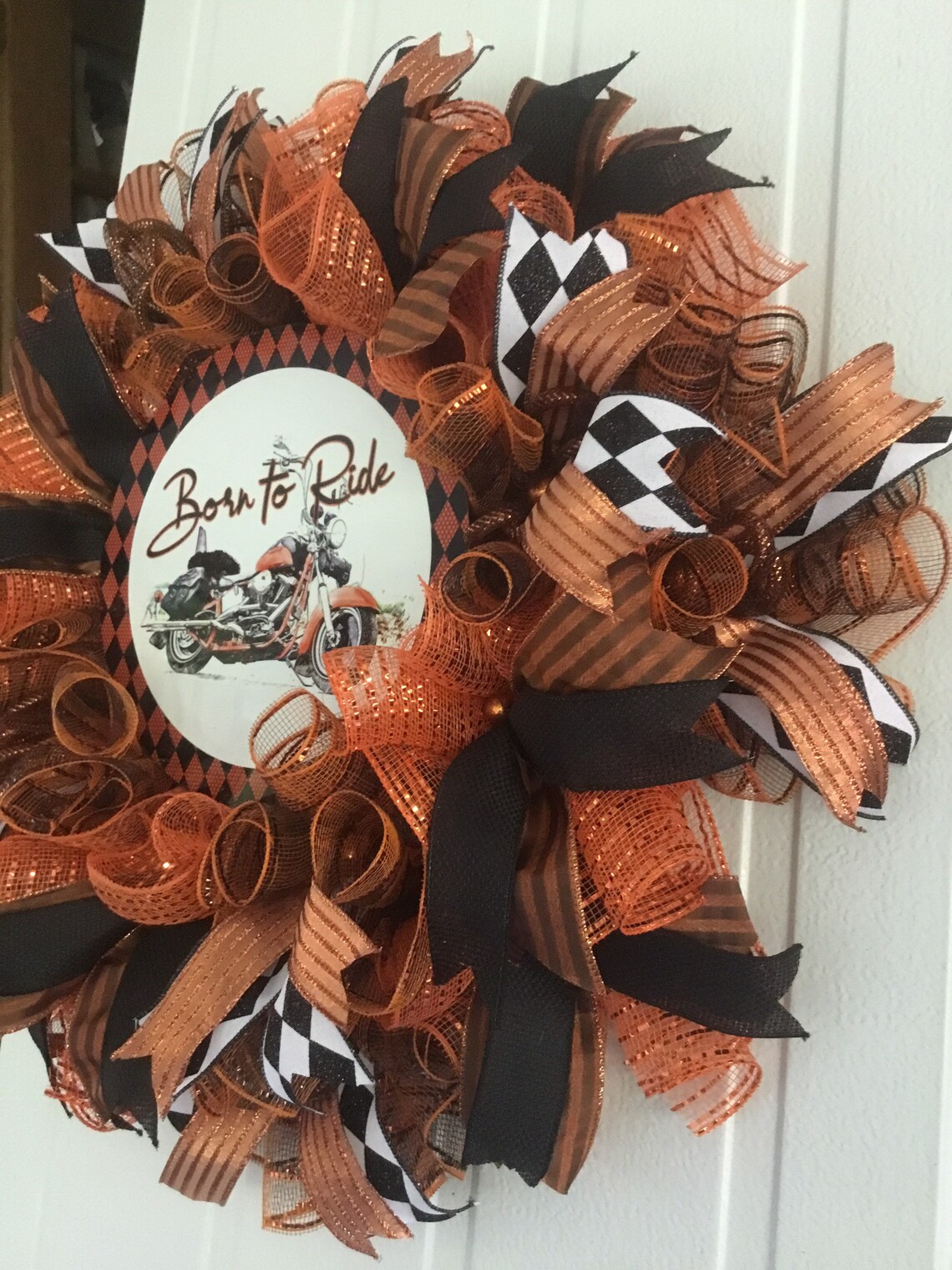 Motorcycle Wreath, Cycle Riders, Rosekranscreation, Father’s Day Wreath ...