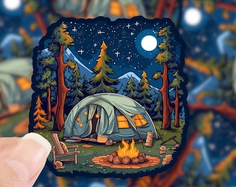 Trees Vinyl Decal, Mountain Decal, Mountain Sticker, Nature Decal ...