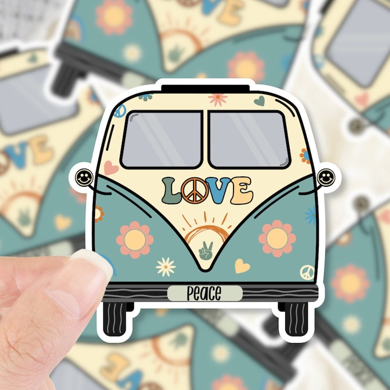 Hippie Stickers - Etsy