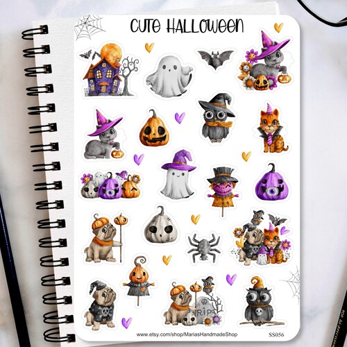 Haunted House Sticker Sheet Haunted House and Ghost Stickers - Etsy