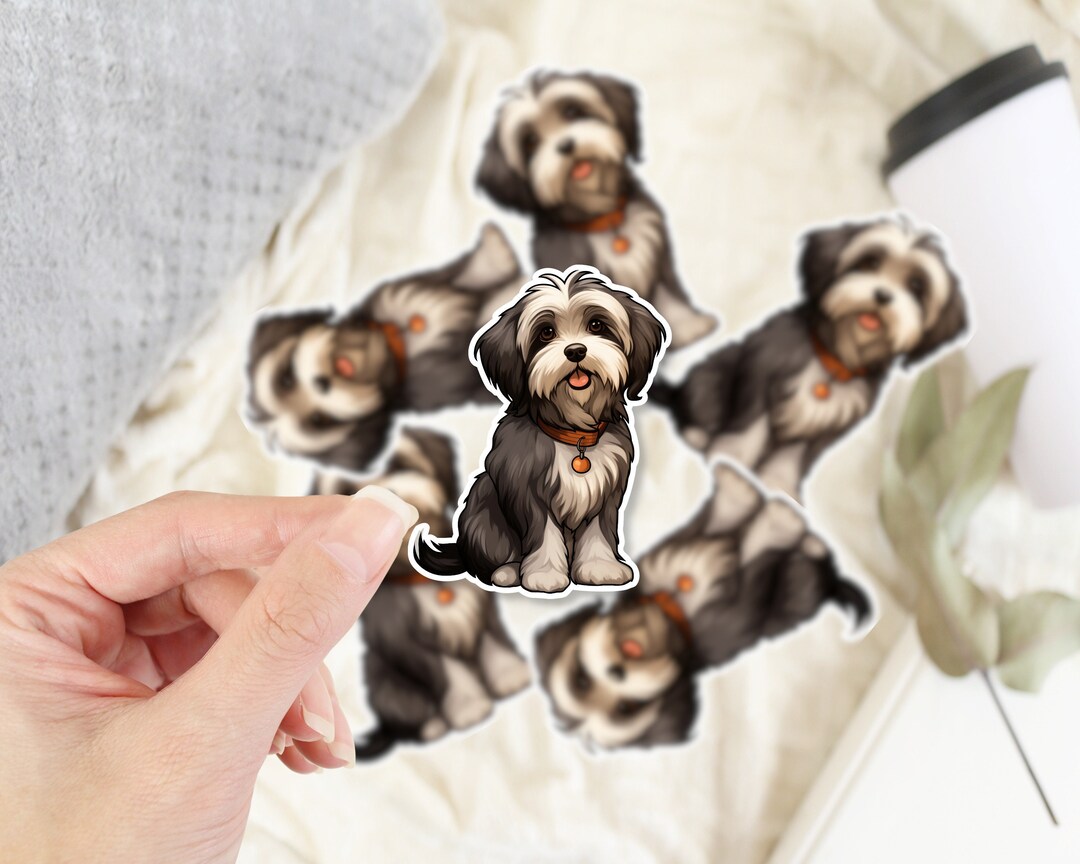 Havanese Dog Sticker, Cute Havanese Sticker, Laptop Vinyl Sticker, Dog ...