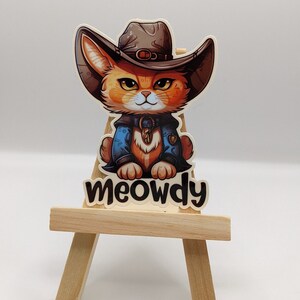 Meowdy Sticker, Cat Sticker, Cowboy Cat Sticker, Cat Lover Gift, Laptop ...