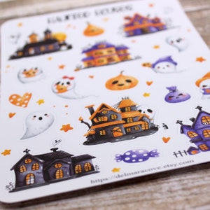 Haunted House Sticker Sheet, Haunted House and Ghost Stickers ...
