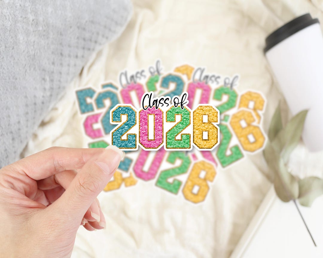 Senior 2026 Sticker, Class of 2026 Sticker, Chenille Varsity Letters ...