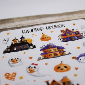 Haunted House Sticker Sheet, Haunted House and Ghost Stickers ...