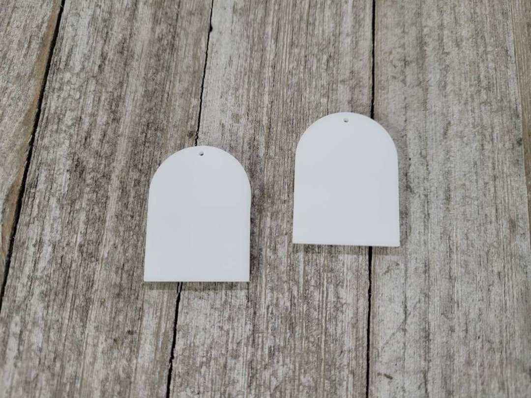 Sublimation Blank ACRYLIC Earrings Arch Double Sided Sublimation Blanks ...