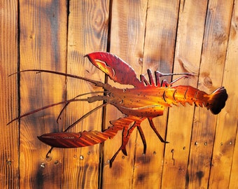 Metal Crawfish Wall Art - Etsy
