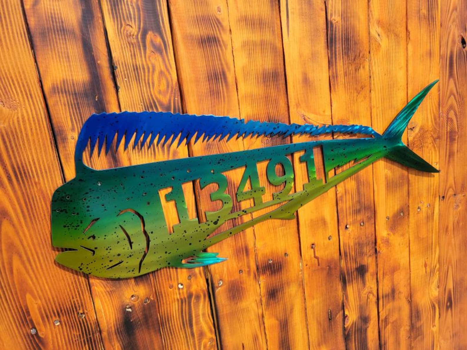 Mahi Mahi Dolphin Dorado Fish House Numbers Monogram Fish - Etsy