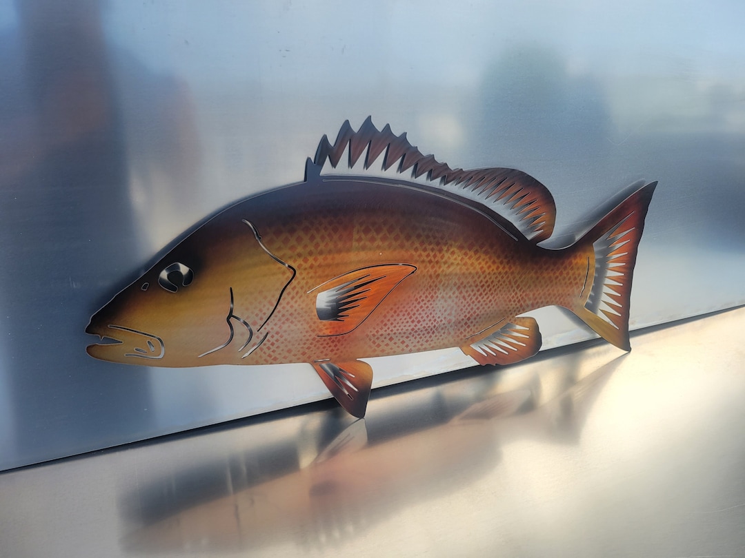 Mangrove Snapper Metal Art Fish Wall Art Metal Decor Fishing Trophies ...