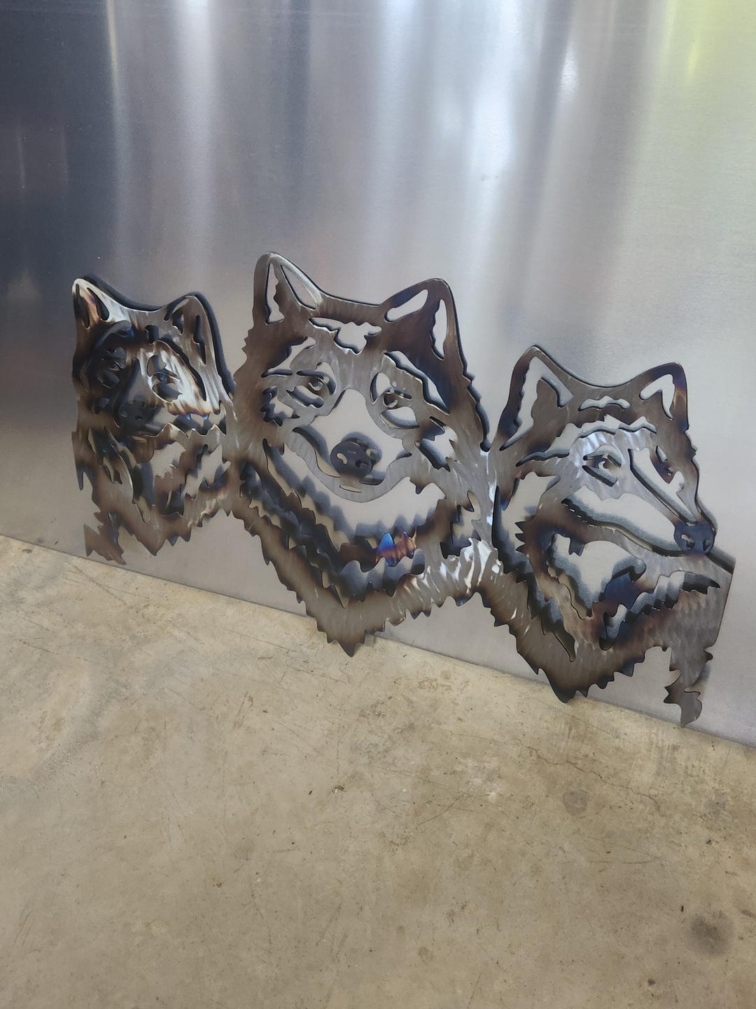 Wolf Pack Metal Wall Art: Cabin Ranch Home Decor - Etsy
