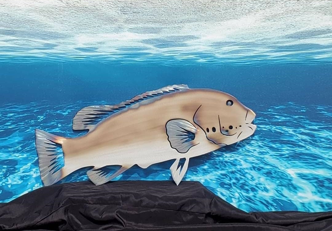 Tog Fish Black Fish Tautog Metal Wall Art Fish Decor Custom Art Work ...