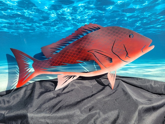 Red Snapper Metal Art Fish Wall Art Metal Decor Fishing - Etsy