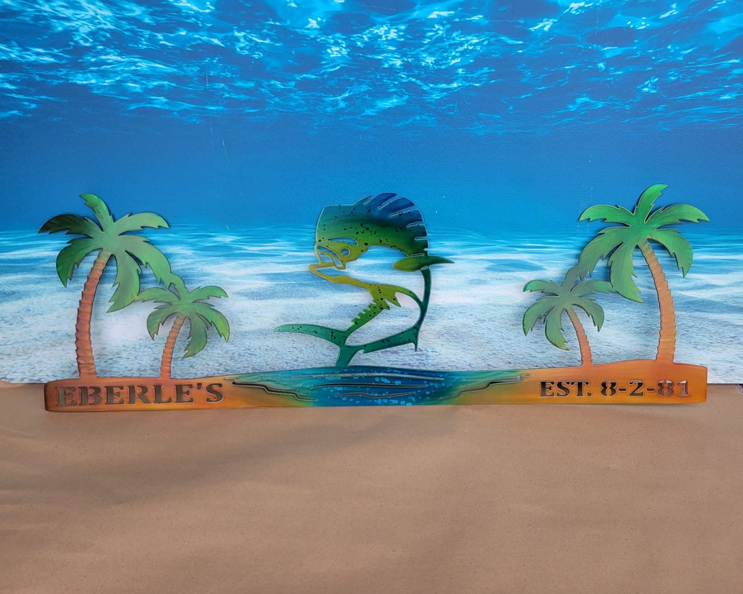 Custom Mahi Mahi Metal Sign: Personalized House Number Wall Art - Etsy