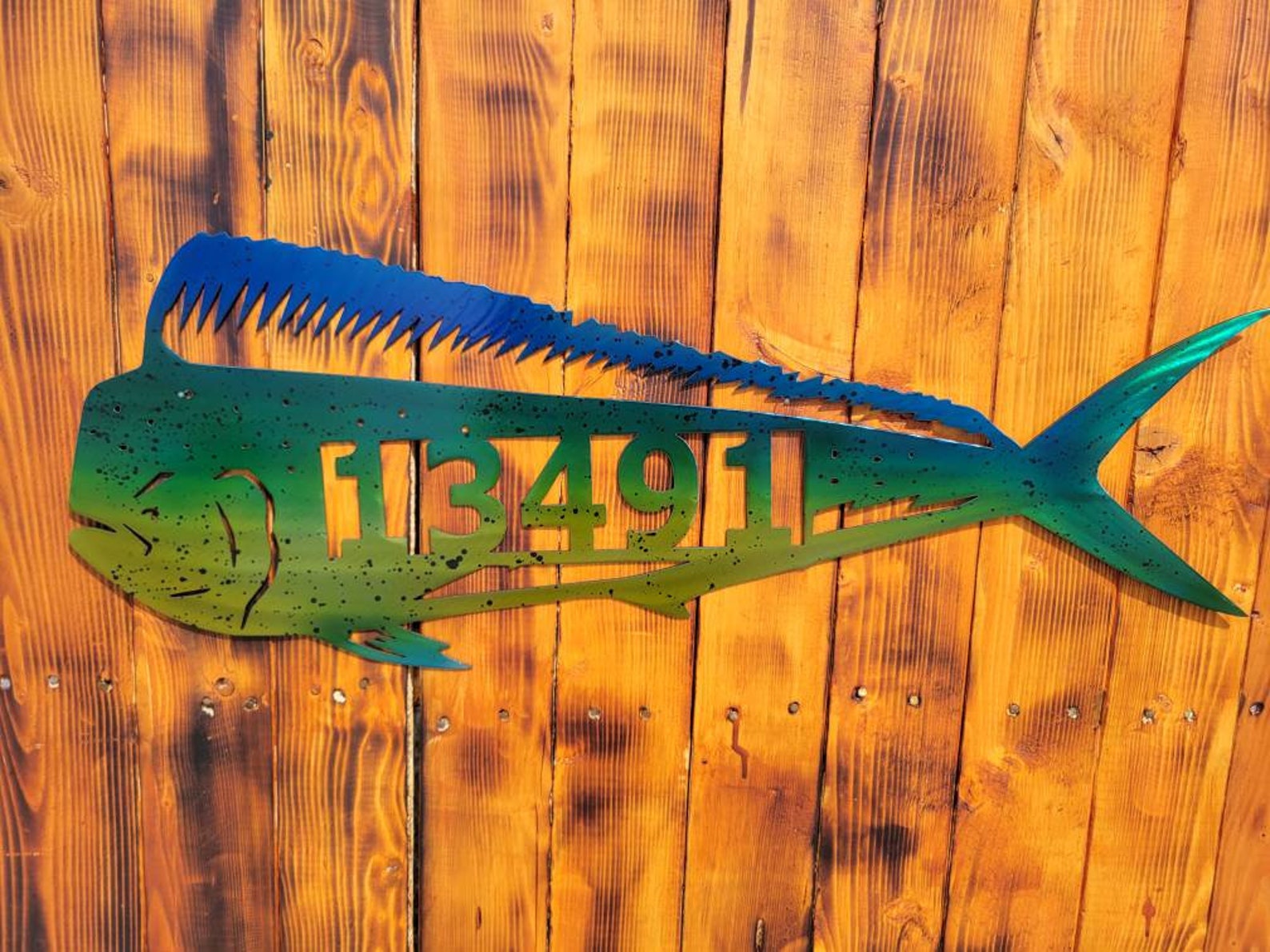 Mahi Mahi Dolphin Dorado Fish House Numbers Monogram Fish - Etsy